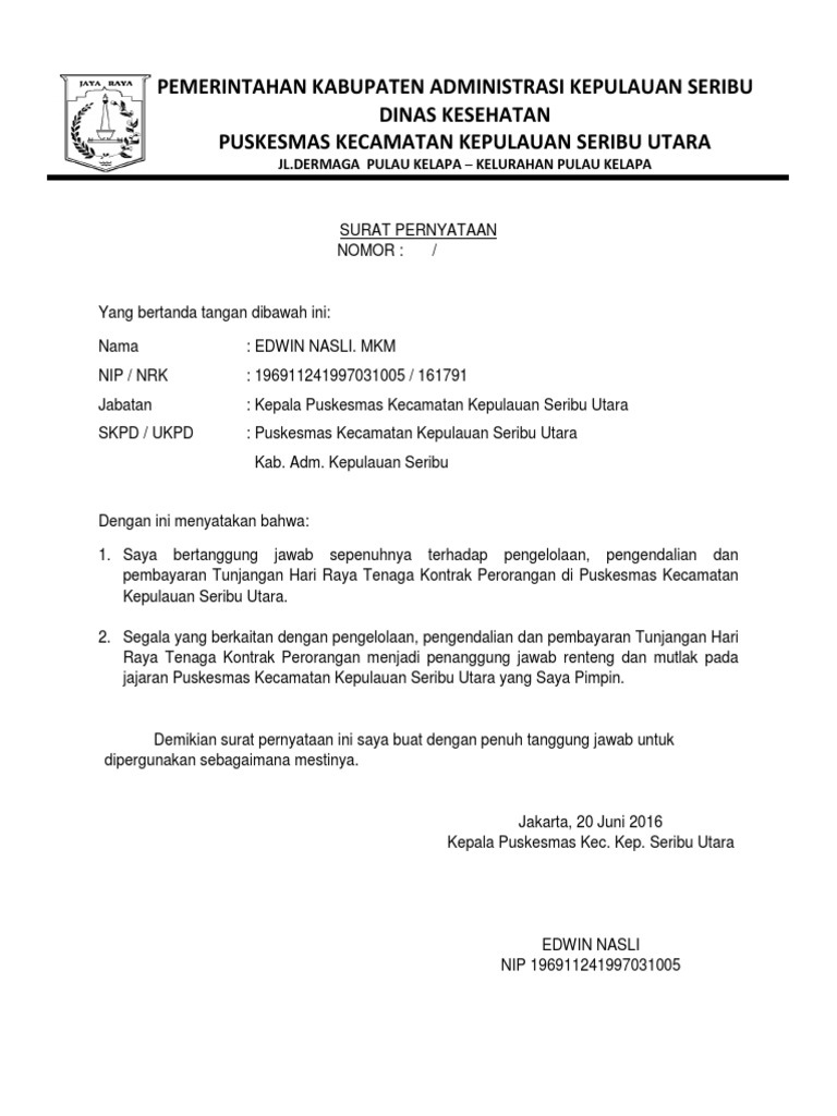 Contoh Surat Edaran Tunjangan Hari Raya - Kumpulan Surat Penting