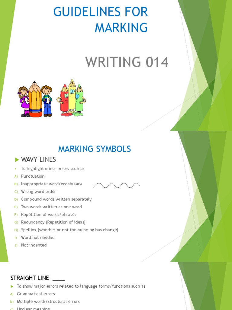Guidelines For Marking | PDF | Word | Sentence (Linguistics)