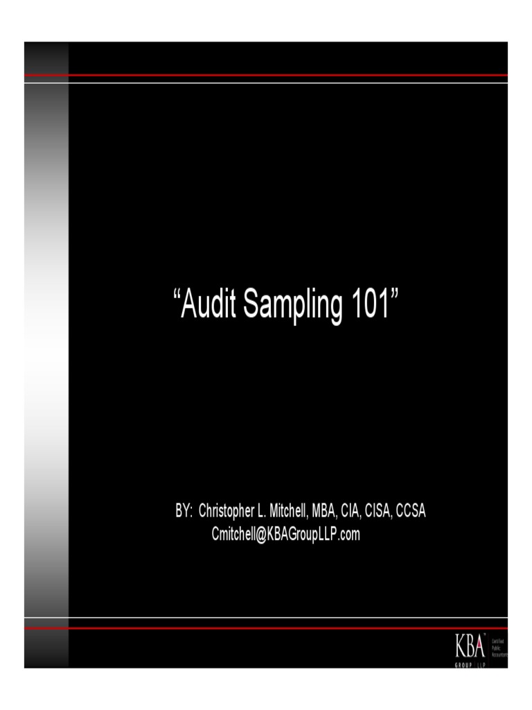 Audit Sampling Lecture Notes 150716 PDF | PDF | Sampling (Statistics ...