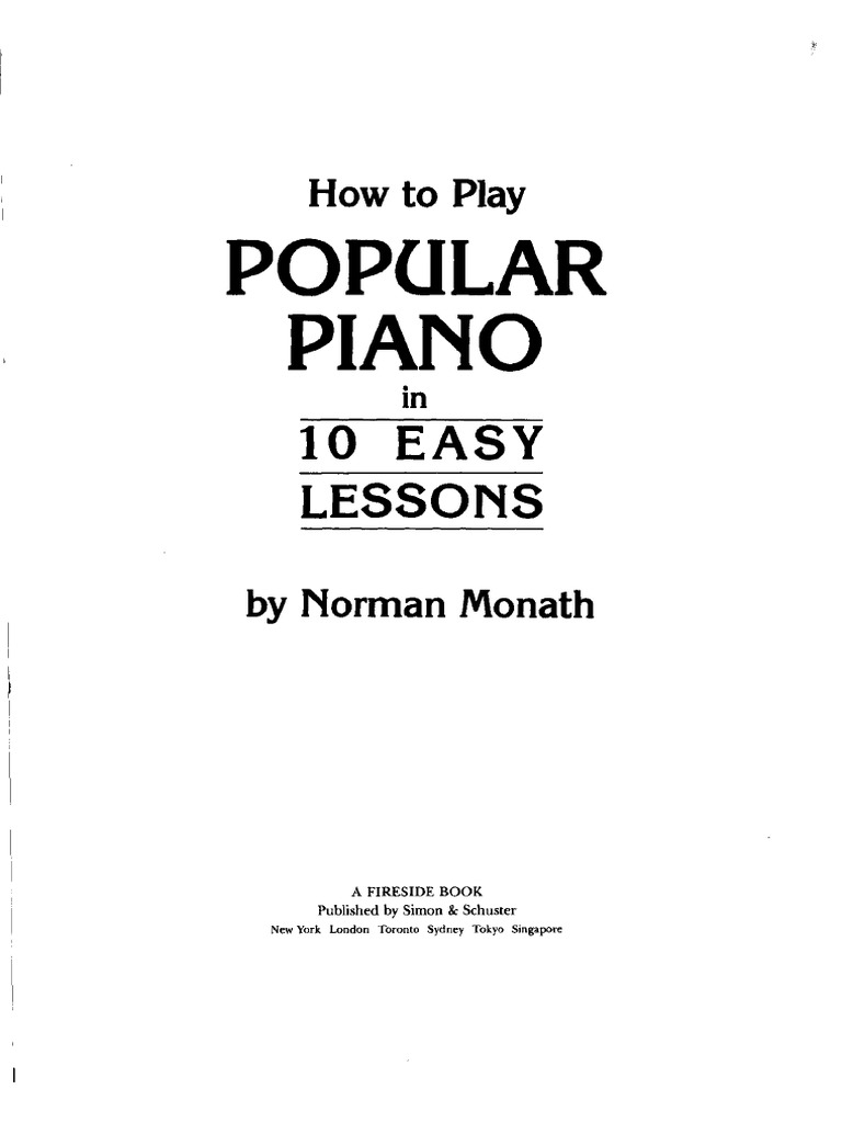 How To Play Popular Piano in 10 Easy Lessons - Complete PDF | PDF