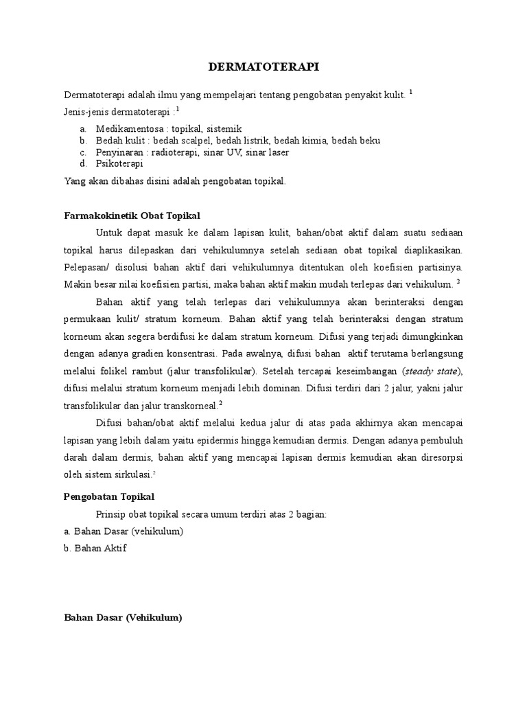 DERMATOTERAPI TOPICAL TREATMENTS | PDF