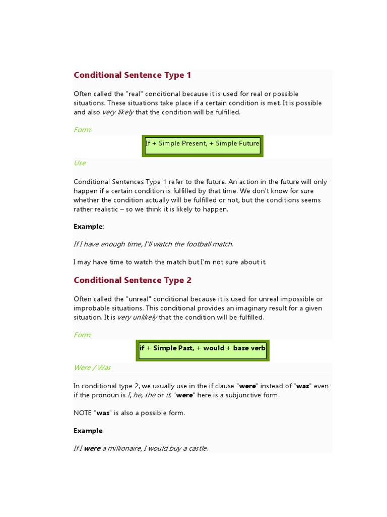 Conditional Sentence | PDF | Onomastics | Rules