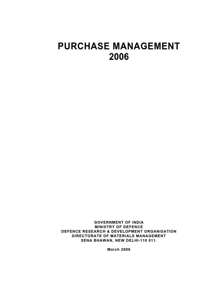DRDO Procurement Manual 2025 | PDF