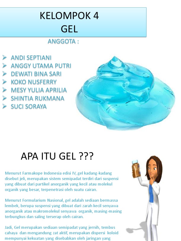 Definisi dan Karakteristik Sediaan Gel | PDF | Memasak, Makanan, & Anggur