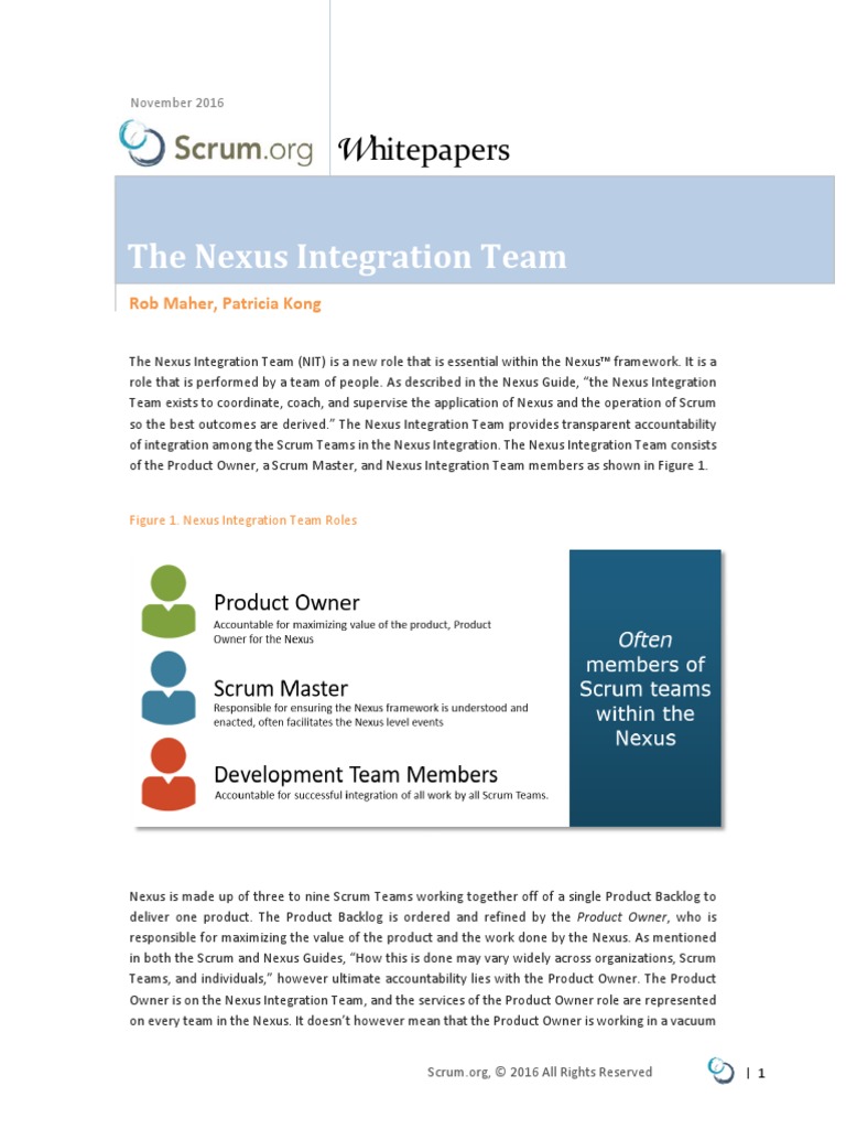 The Nexus Integration Team | PDF | Scrum (Software Development ...