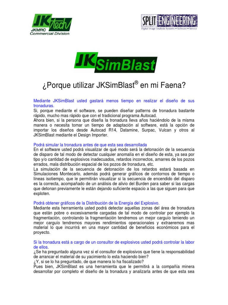 Por Que Utilizar JKSimBlast PDF | PDF