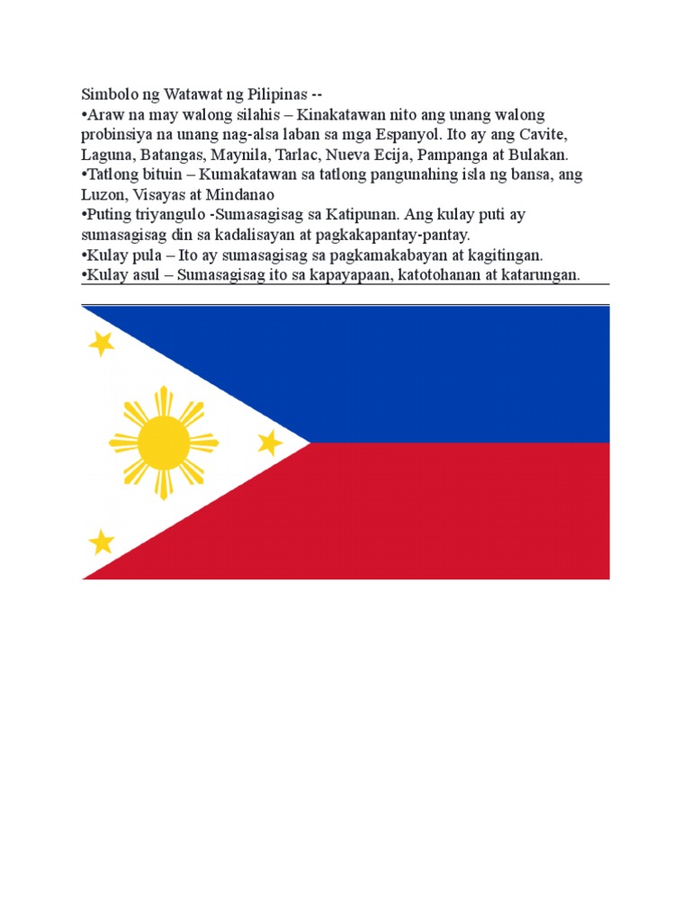 Simbolo NG Watawat NG Pilipinas | PDF