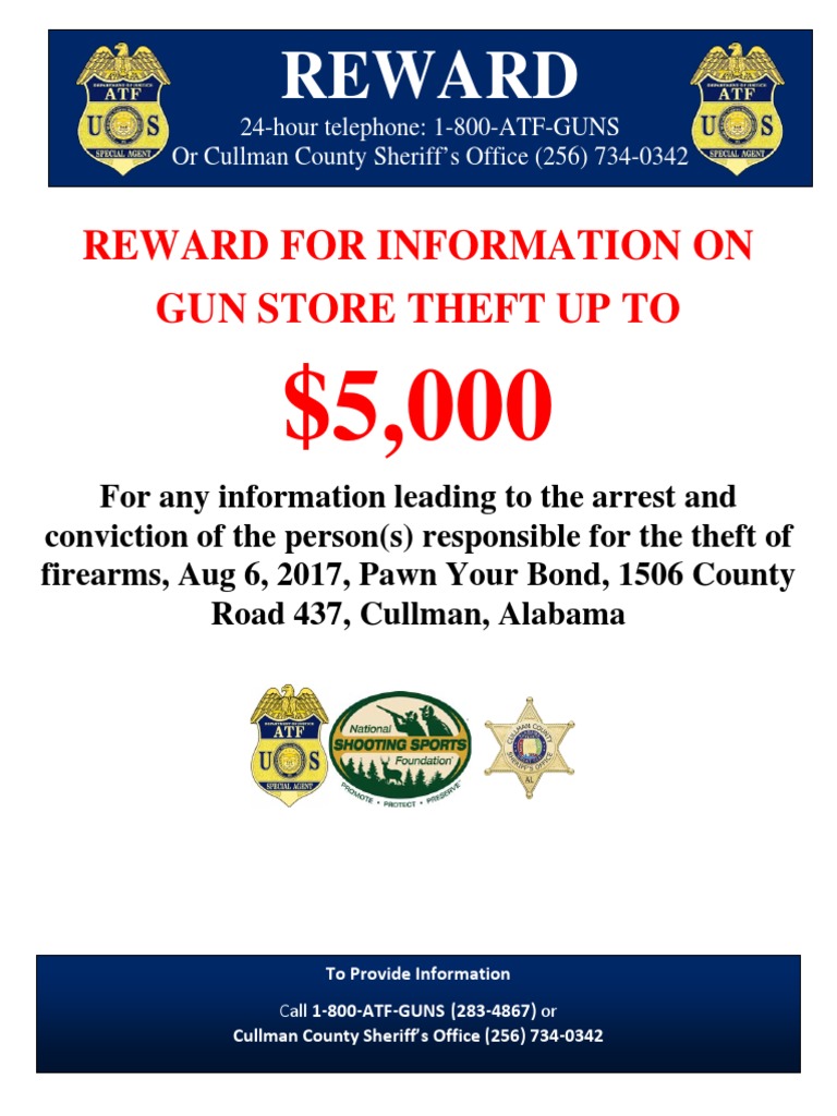 Reward for Gun Store Theft Info | PDF | Politics