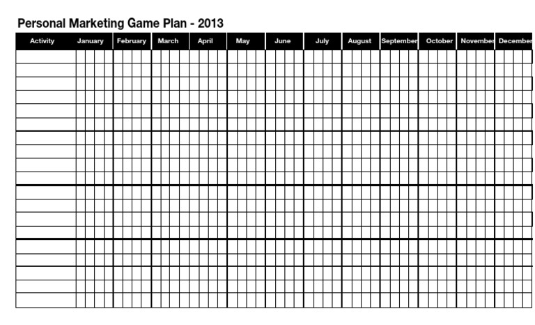 2013 Personal Marketing Plan | PDF