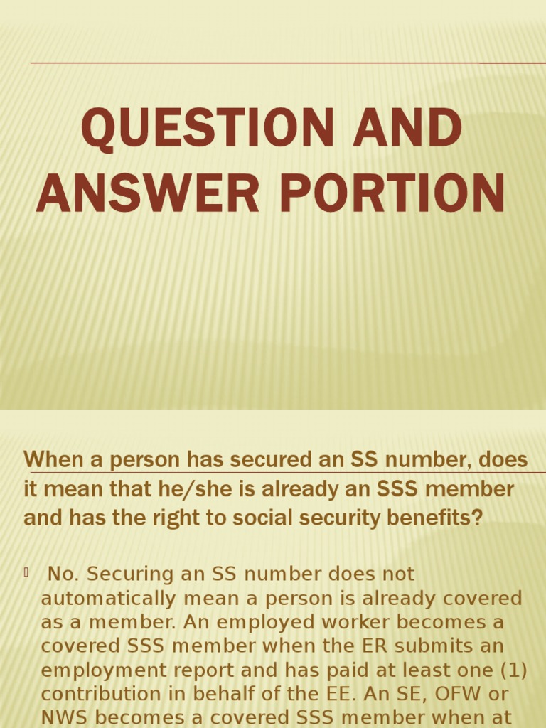 Sss Summary | PDF | Identity Document | Government Information