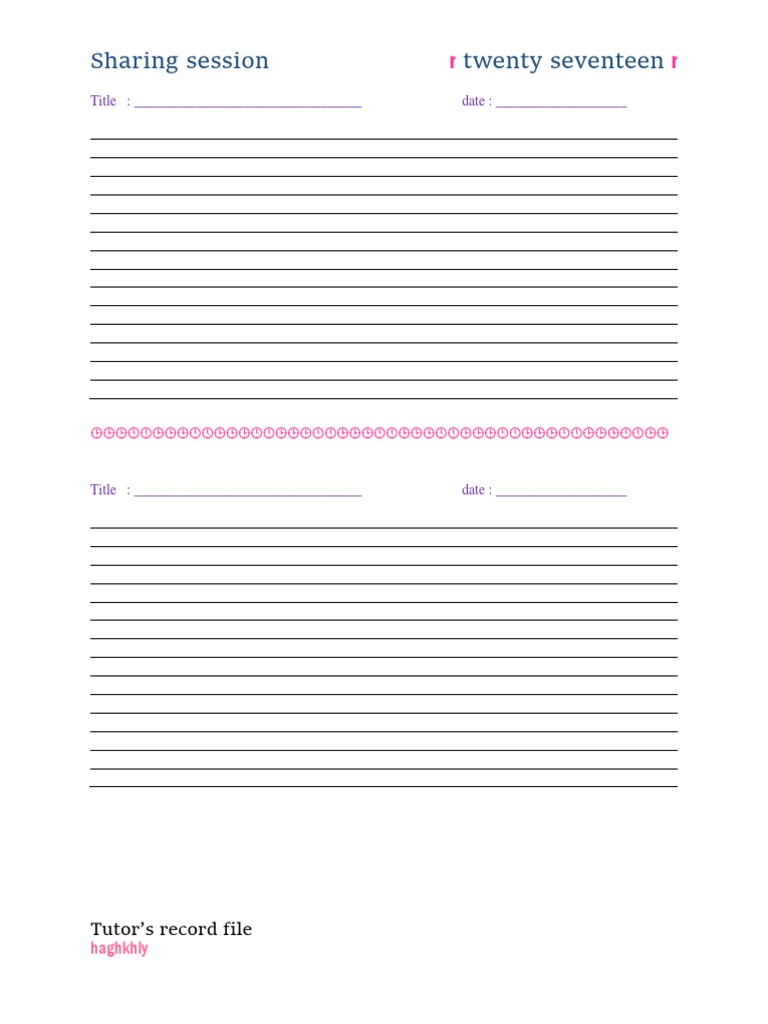 Sharing Session Twenty Seventeen | PDF