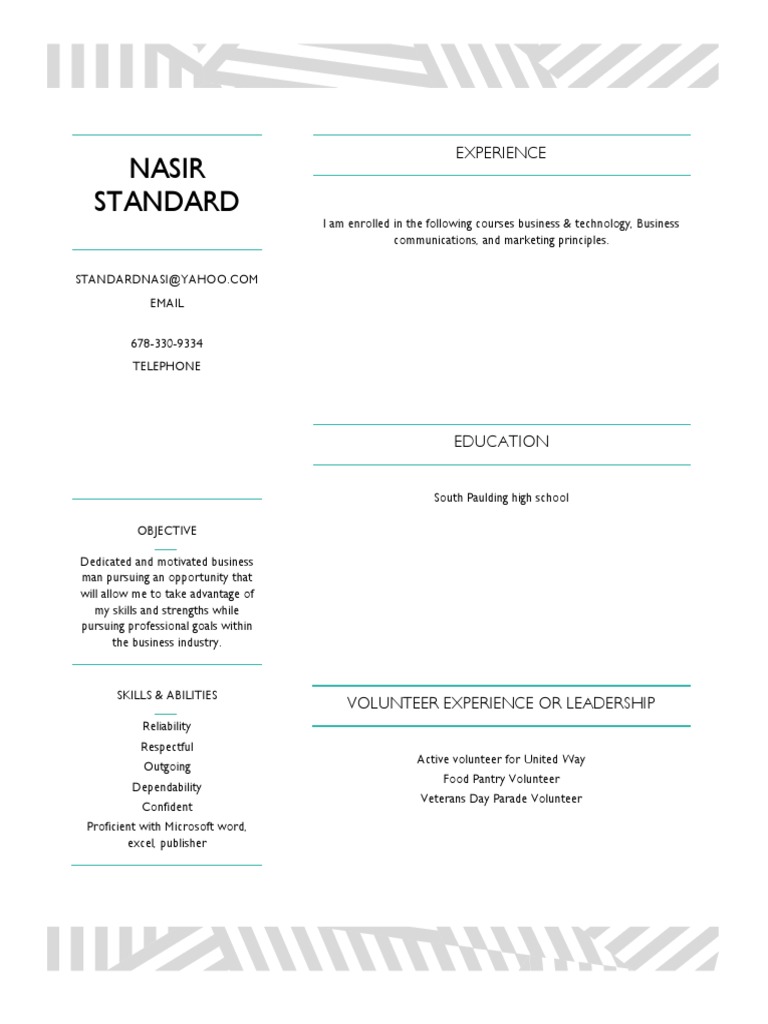 Nasir Standard Resume | PDF