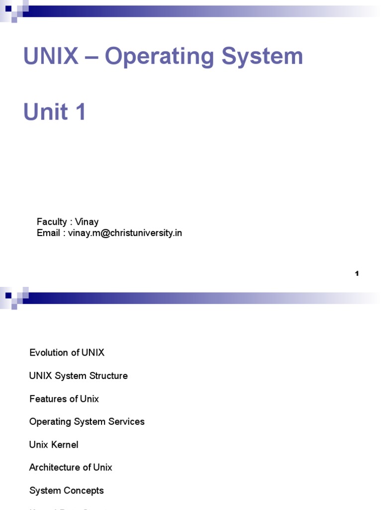 1 History of Unix 1 | PDF | Operating System | Input/Output
