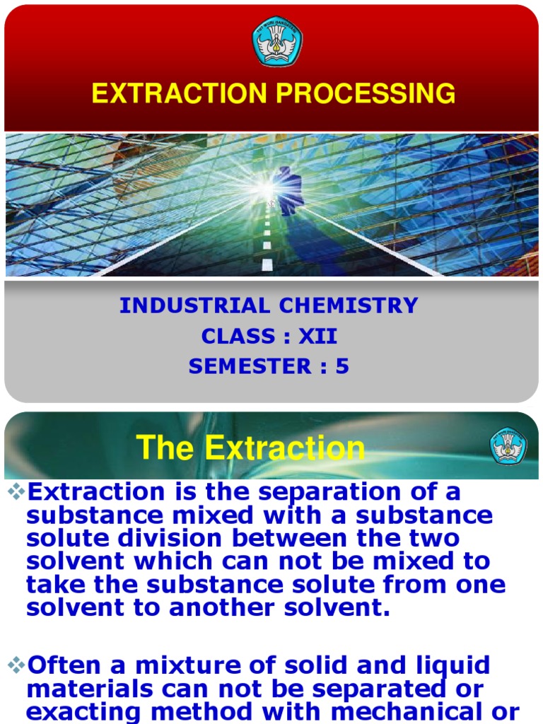 EXTRACTION | PDF | Solution | Solvent