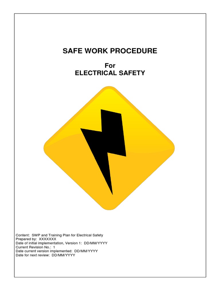 Electrical Safety SWP | PDF | Ac Power Plugs And Sockets | Electrical ...