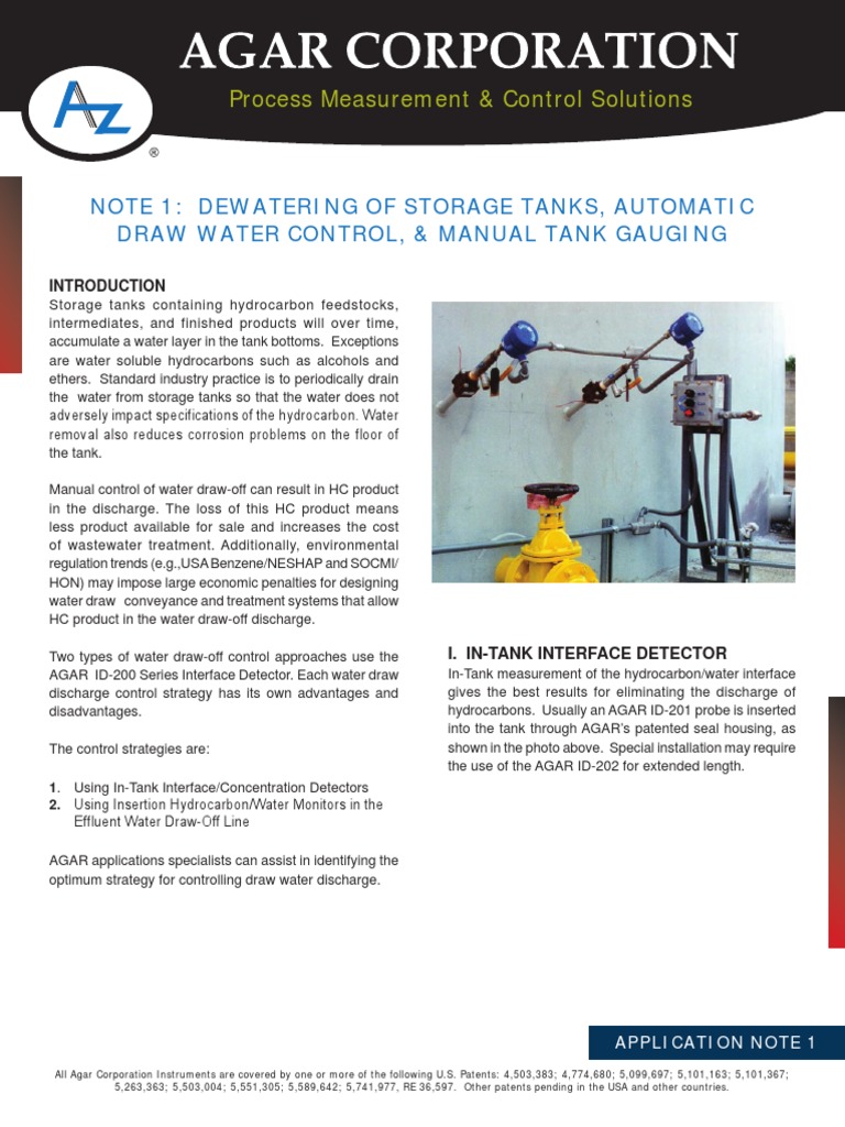 Agar Automatic Tank Dewatering Appl 1 | PDF | Sewage Treatment | Water