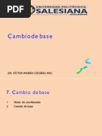 4.4 Base y Dimension de Un Espacio Vectorial, Cambio de Base | PDF | Base (álgebra lineal ...