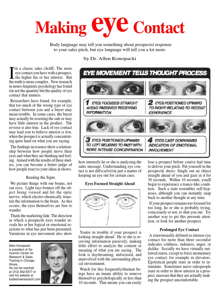 NLP-Eye Contact PDF | PDF | Self-Improvement