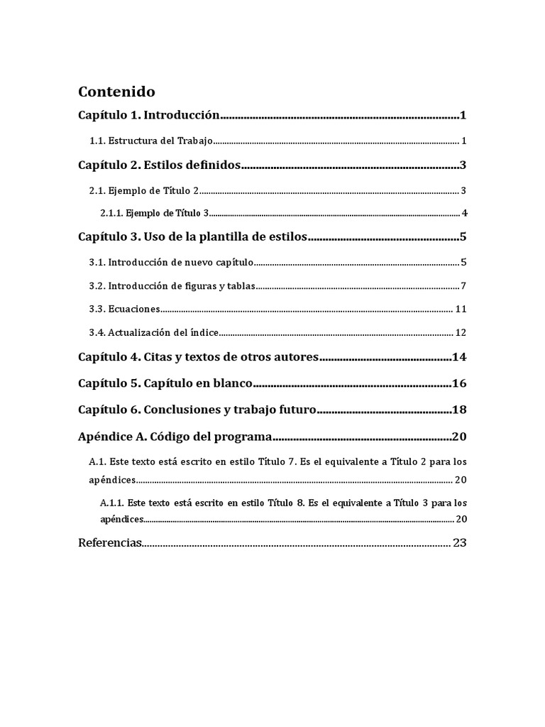 Plantilla Indice | PDF