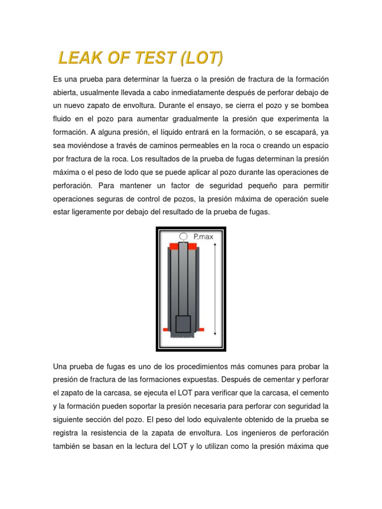 Pruebas FIT y LOT en Perforación | PDF | Presión | Science