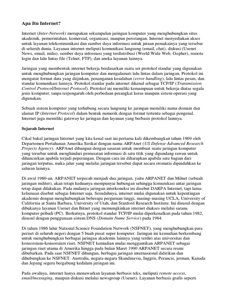 Apa Itu Internet PDF | PDF