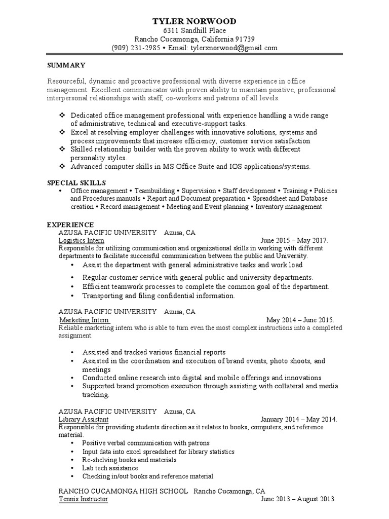 norwood tyler- resume 1 | Team Building | Innovation