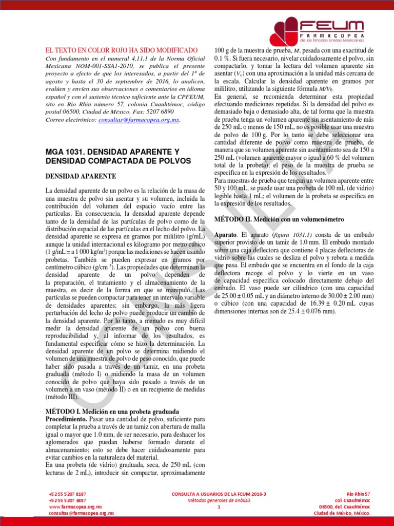 Densidad Aparente | PDF | Densidad | Volumen