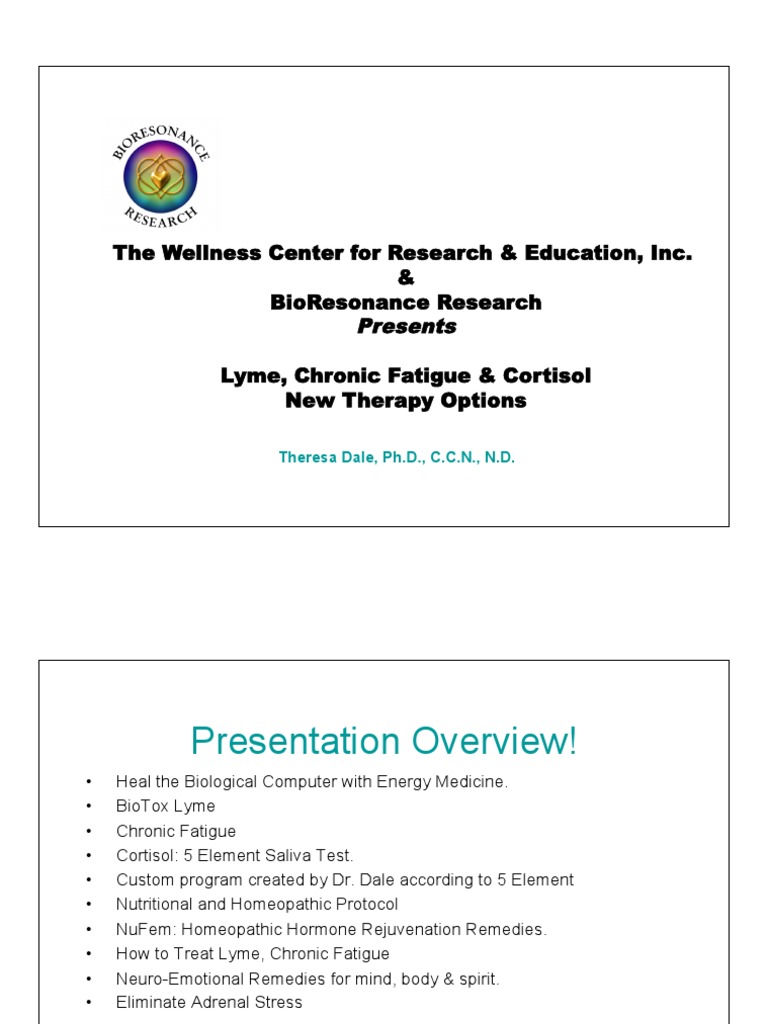 Lyme, CF Protocol | PDF | Chronic Fatigue Syndrome | Cortisol