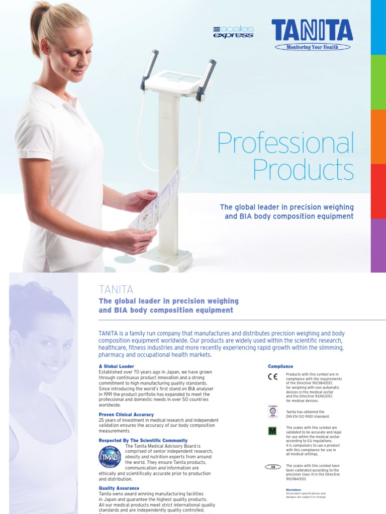 Tanita Pro Product Brochure | PDF | Adipose Tissue | Body Mass Index