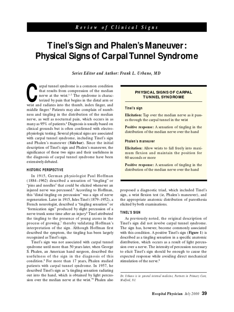 Tinel and Phallen PDF | PDF