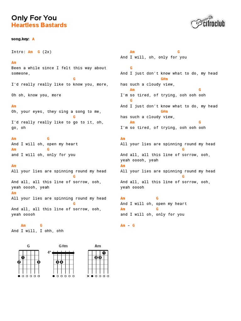 Only For You - Heartless Bastards Lyrics | PDF