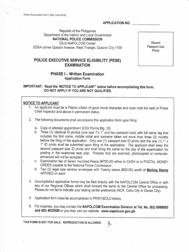 Pese Form | PDF | Test (Assessment) | Passport