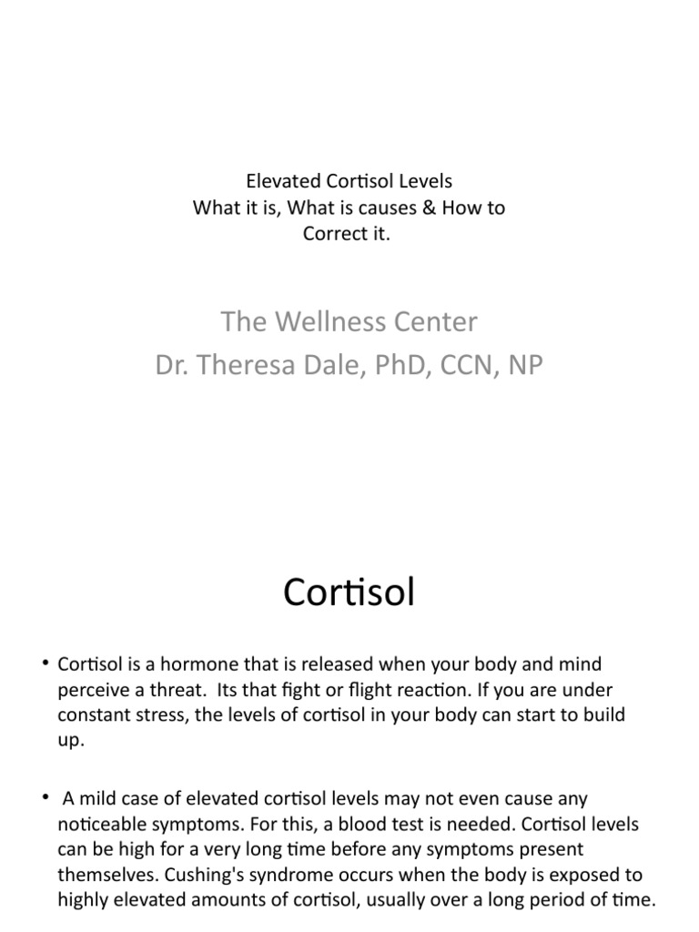 Managing Elevated Cortisol Levels | PDF | Cortisol | Adrenal Gland