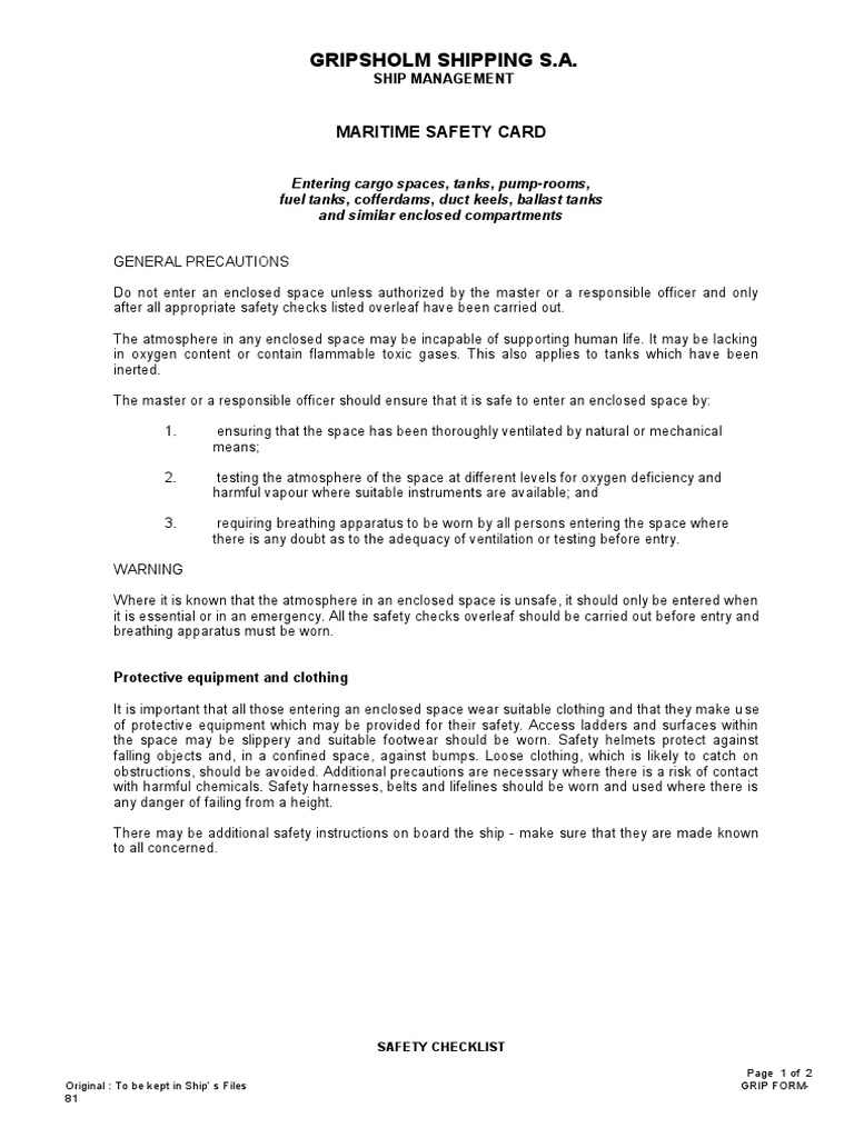 Form 81 | PDF | Safety | Sports