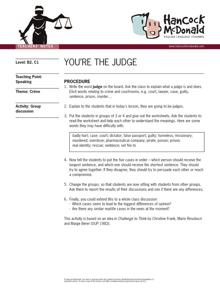 You'Re The Judge | PDF | Violence | Judge