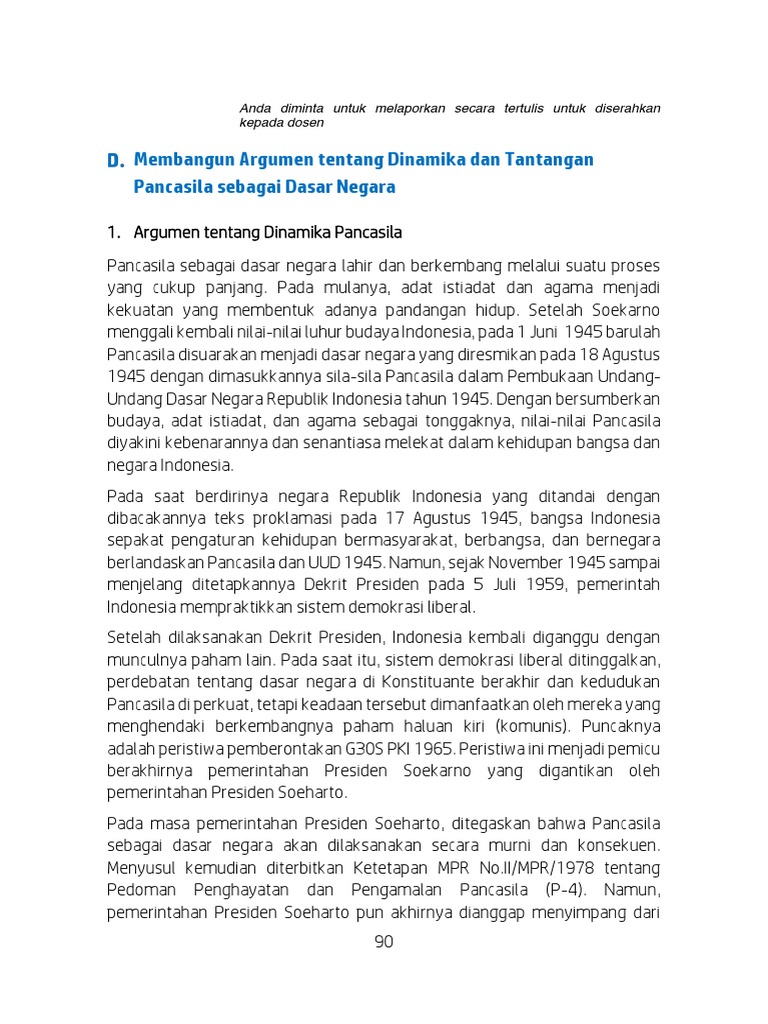 PERTEMUAN 6 Membangun Argumen Tentang Dinamika Dan Tantangan Pancasila ... PERTEMUAN 6 Membangun Argumen Tentang Dinamika Dan Tantangan Pancasila ...