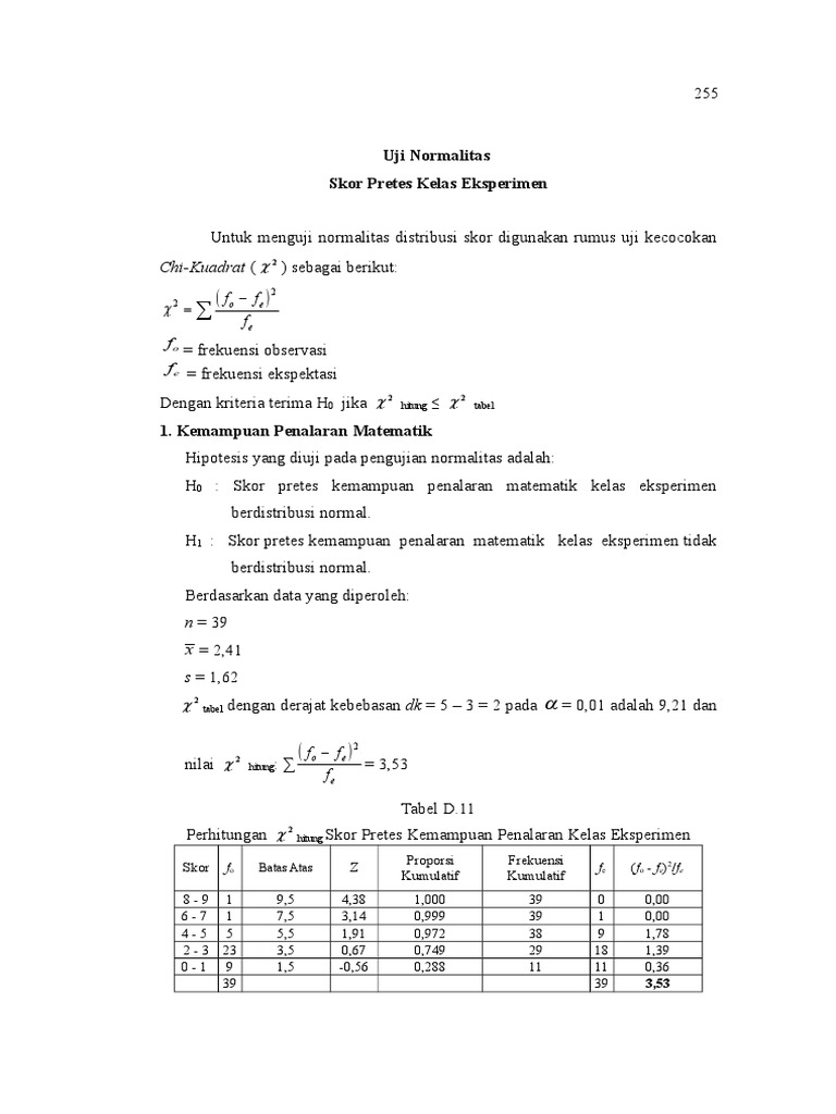 Uji Normalitas | PDF | Metode & Bahan Ajar
