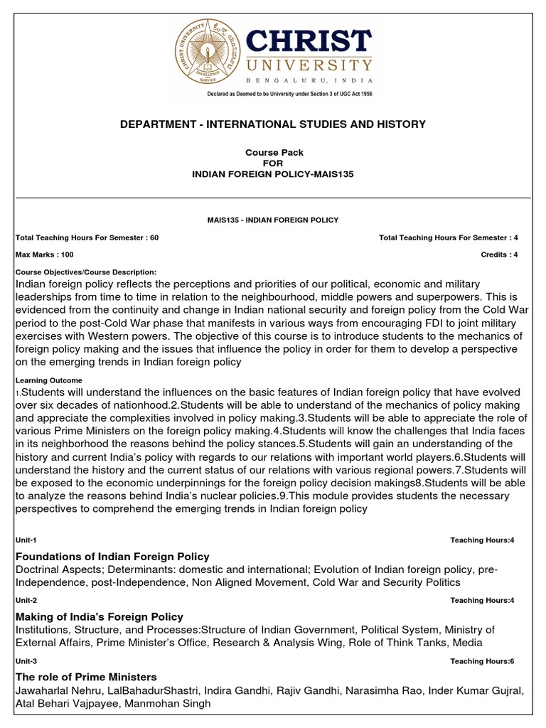 Christ University Course Pack For MAIS Course | Download Free PDF ...
