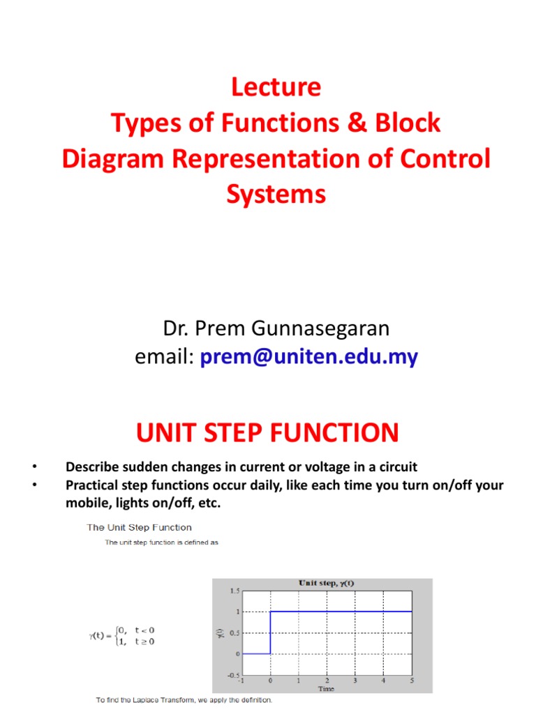 Lecture 2 Block Diagram Representation of Control Systems | PDF ...