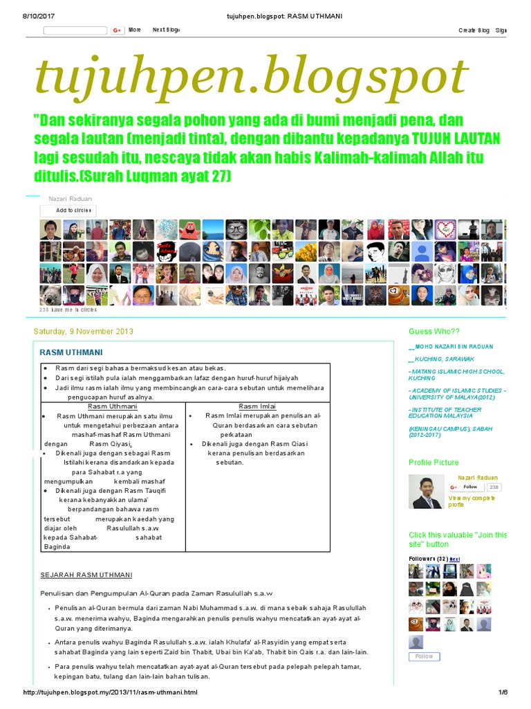 RSM Uthmani Dan Imlai | PDF