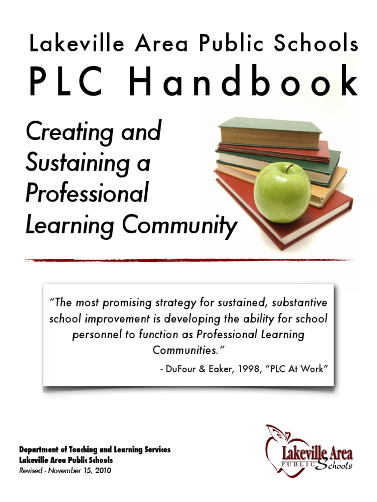 PLC Handbook | Educational Assessment | Learning