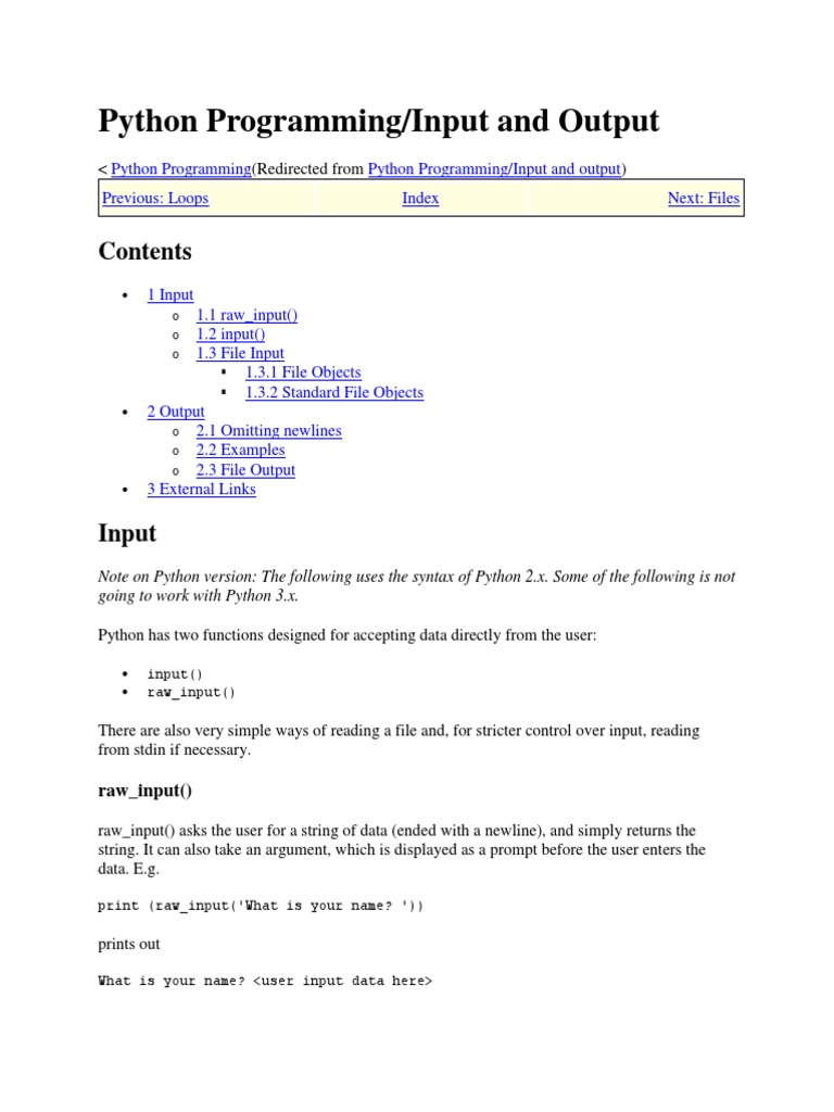 Python Programming/Input and Output | Download Free PDF | Parameter ...