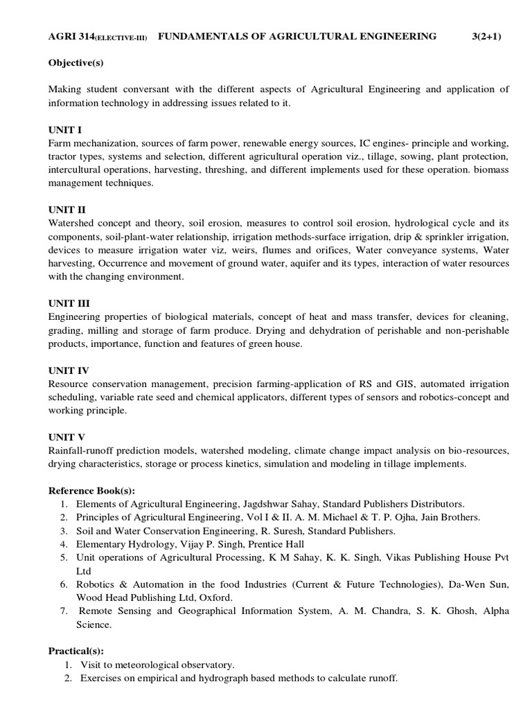 Fundamentals of Agricultural Engineering PDF | PDF | Irrigation | Hydrology