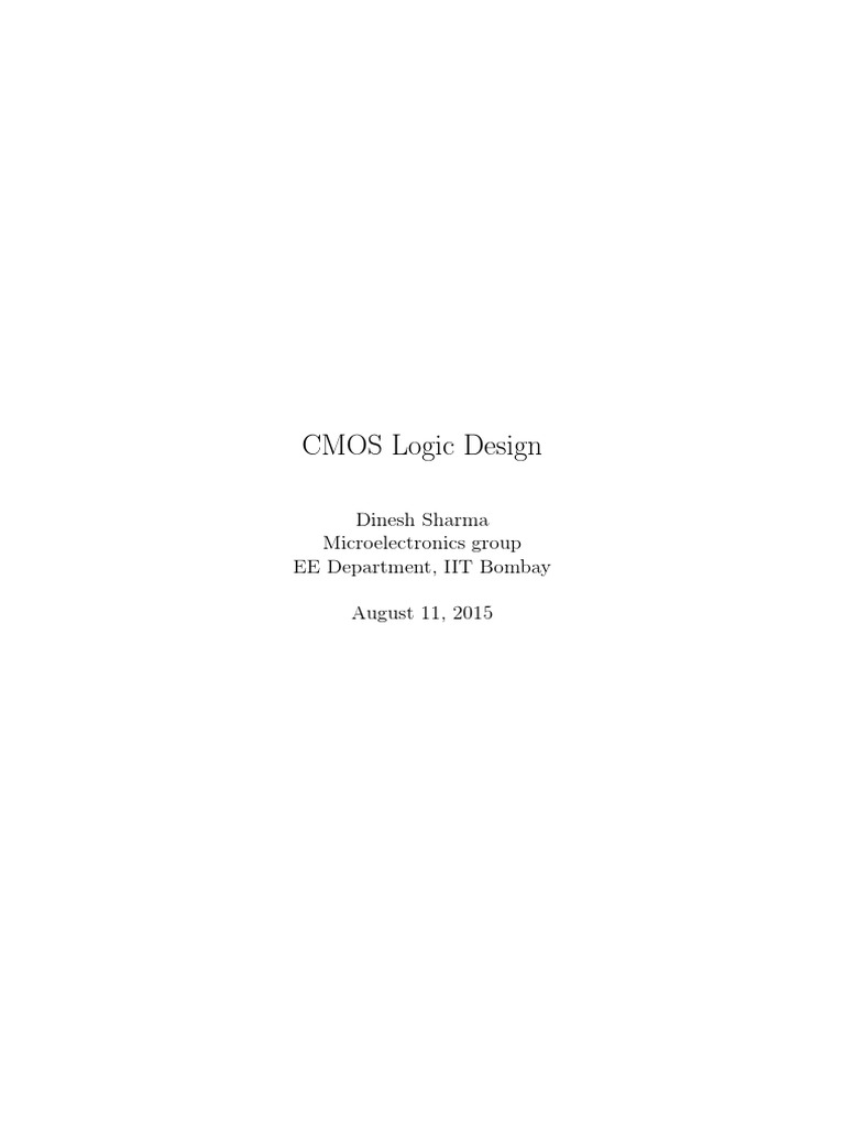 Cmos Inv Notes | PDF | Cmos | Mosfet
