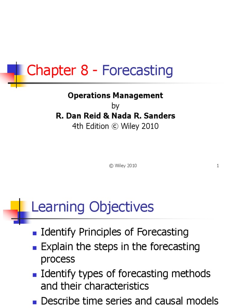 Chapter 8 - : Forecasting | Download Free PDF | Forecasting | Errors And Residuals