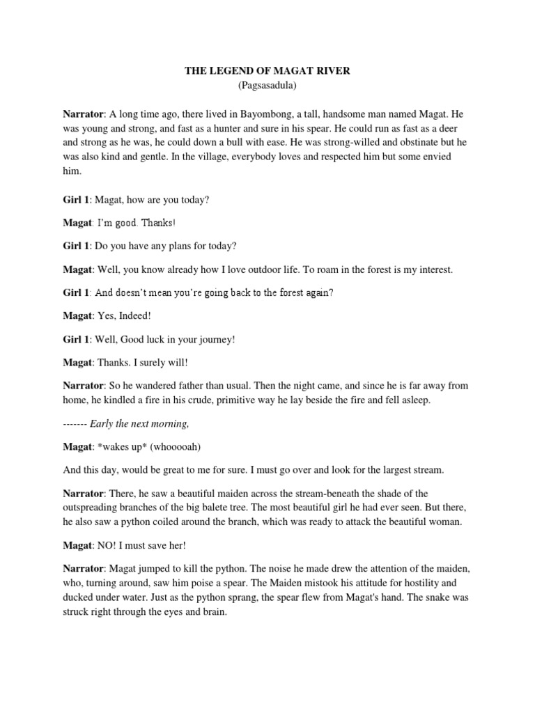 The Legend of Magat River | PDF