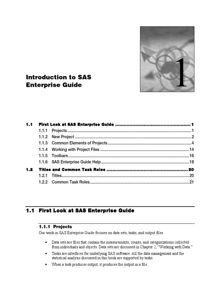 Introduction To SAS Enterprise Guide | PDF