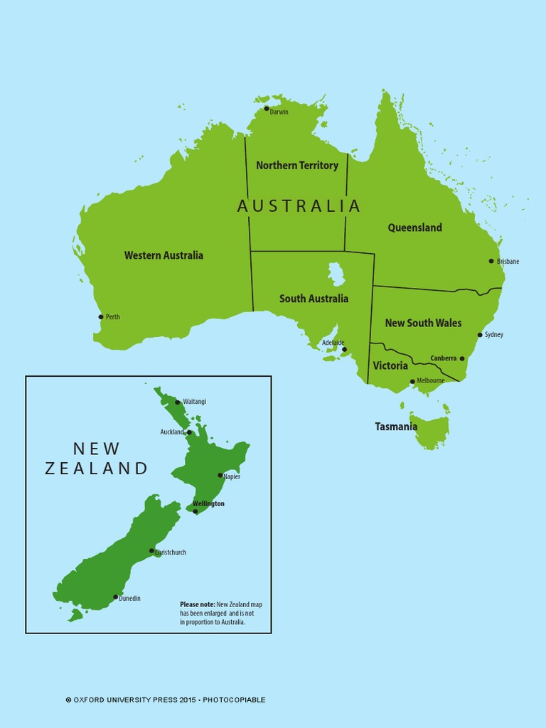 Australia and Newzealand Map Worksheets | PDF