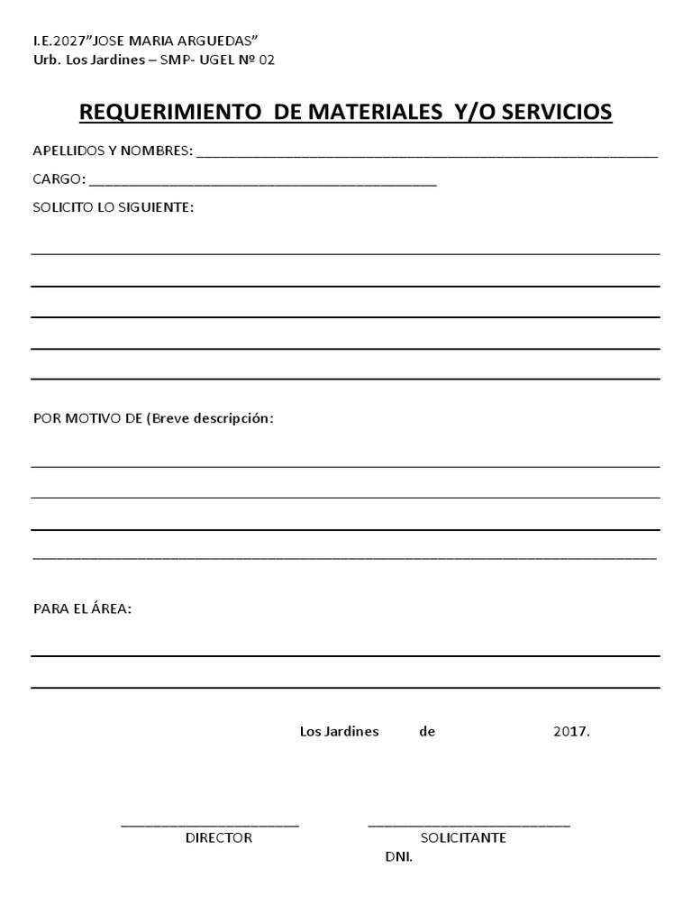 Hoja de Requerimiento | PDF