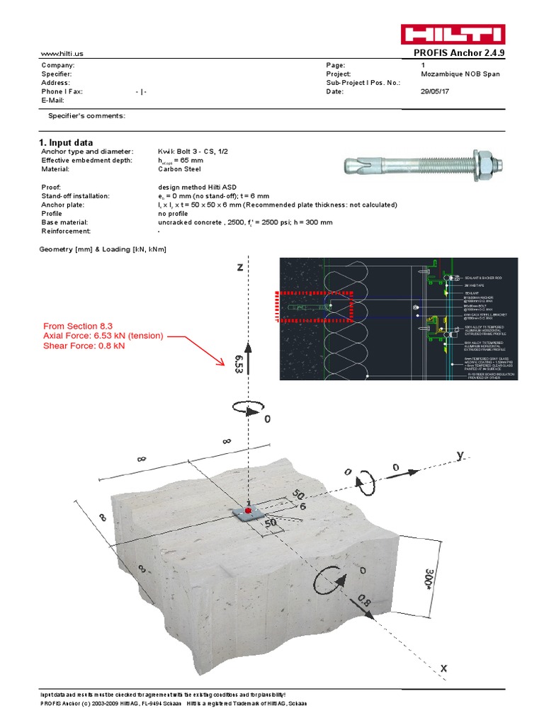 Analysis and Design of a Single Anchor Installed in Uncracked Concrete ...